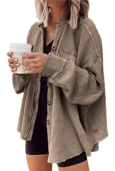 Farfi Trendy Kış Ceket Uzun Kollu Kalın Cilt Dostu Uzun Kollu Sıcak Gömlek Coat Tarih Için (Yurt Dışından) Farfi Trendy Kış Ceket Uzun Kollu Kalın Cilt Dostu Uzun Kollu Sıcak Gömlek Coat Tarih Için (Yurt Dışından)