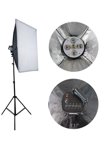 Fototek 50X70CM 5 Duylu Softbox Tekli Sürekli Işık Seti 50X70 Softbox Fototek 50X70CM 5 Duylu Softbox Tekli Sürekli Işık Seti 50X70 Softbox