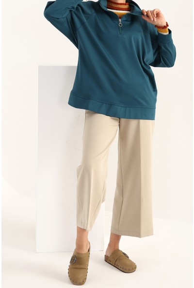 ALLDAY Reglan Kol Içi Şardonlu Sweatshirt