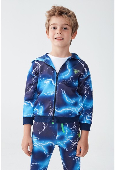 B&G Store Erkek Çocuk Desenli Eşofman Üstü 21FW0NB3412