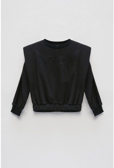 B&G Store Kız Çocuk Siyah S-Shirt 21FW0TJ4419