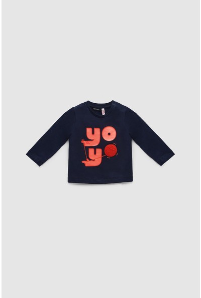 B&G Store Erkek Bebek Lacivert T-Shirt 21PFWBG1504