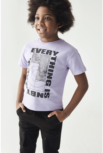 B&G Store Erkek Çocuk Lila T-Shirt 21PFWNB3505 B&G Store Erkek Çocuk Lila T-Shirt 21PFWNB3505