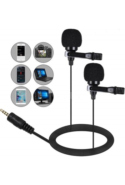 Hepa Merz HM2 Çiftli Youtuber Yaka Mikrofonu Kamera Pc Telefon (Android-İos) Hepa Merz HM2 Çiftli Youtuber Yaka Mikrofonu Kamera Pc Telefon (Android-İos)