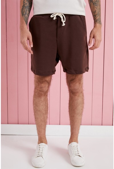 Z Giyim Erkek Kahverengi Beli Lastikli Cepli Şort