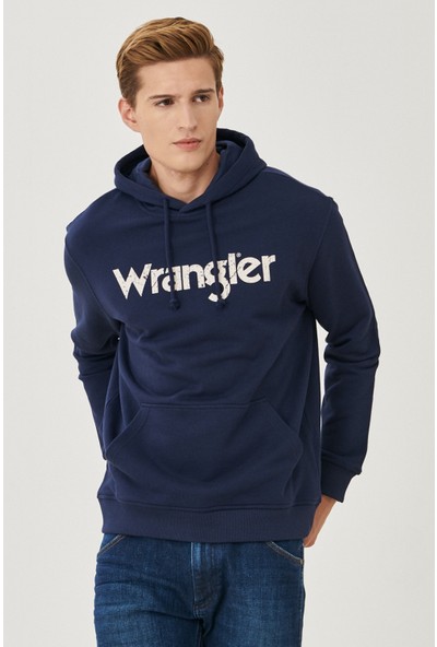 Wrangler Regular Fit Normal Kesim %100 Pamuk Kapüşonlu Sweatshirt