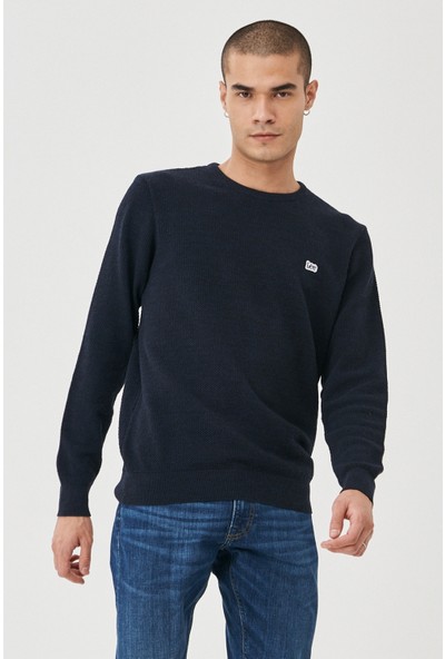 Lee Regular Fit Bol Kesim Balıkçı Yaka Triko