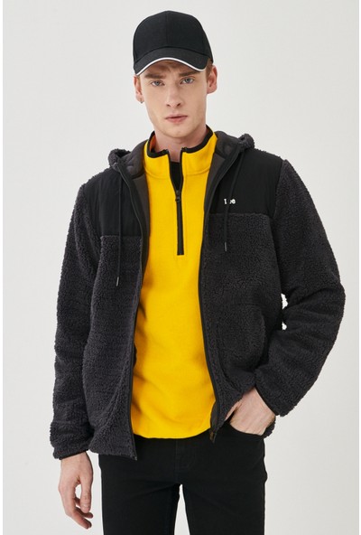 Lee Regular Fit Normal Kesim Sherpa Suni Yünlü Ceket
