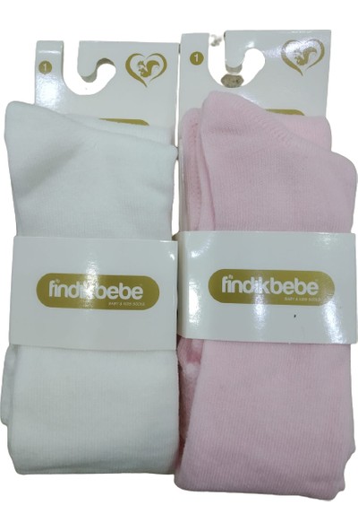 Fındık Bebe Yenidoğan Külotlu Bebe Çorabı 2li Set