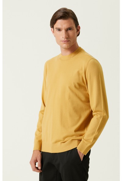 Network Slim Fit Hardal Bisiklet Yaka Kazak