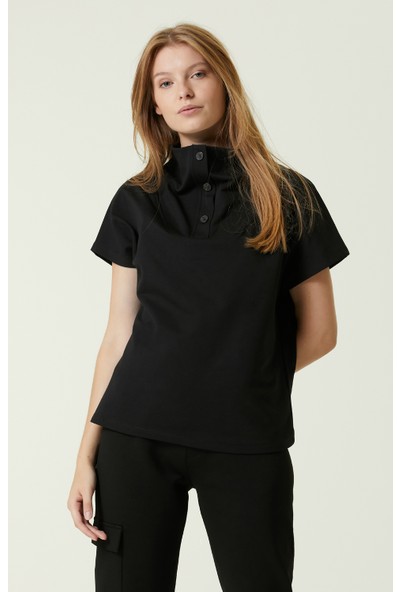 Network Basic Fit Siyah Dik Yaka T-Shirt Network Basic Fit Siyah Dik Yaka T-Shirt