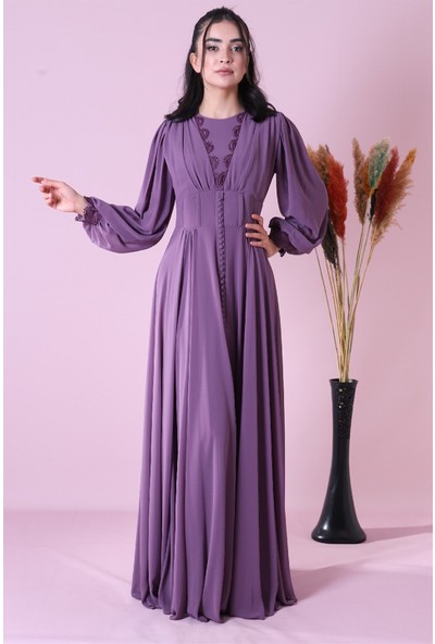 Puane 12264 Elbise Leylak