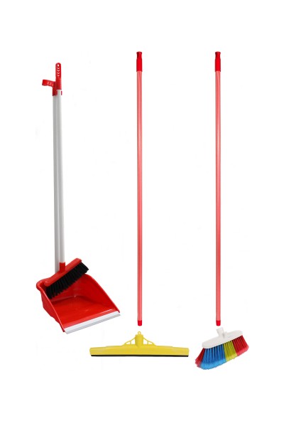 Antex Temizlik Seti - Saplı Faraş, Yer Fırçası, 40 cm Çekpas, 2 Adet Metal Sap AP-120 Emn