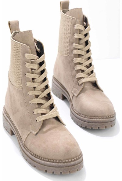 Bambi Vizon Süet Kadın Bot & Bootie K02992050102