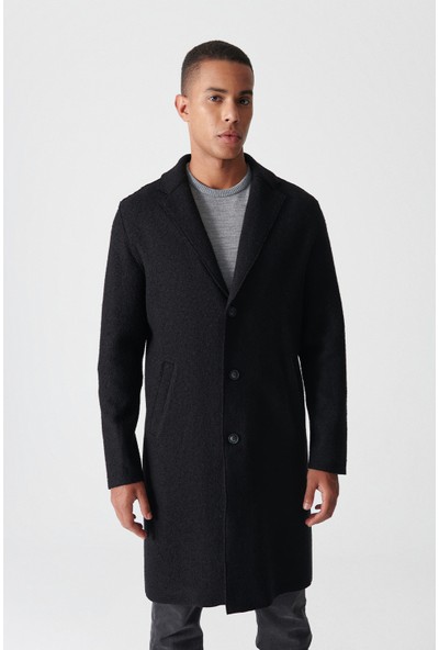 Avva Erkek Siyah Mono Yaka Yandan Cepli Kaban A12Y6049 Avva Erkek Siyah Mono Yaka Yandan Cepli Kaban A12Y6049