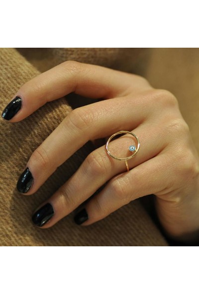 Yuvarlak Mine Göz Yüzük Yuvarlak Mine Göz Yüzük