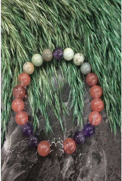 Atlantis Gül Kuvars Amazonit Ametist Doğaltaş Bileklik Atlantis Gül Kuvars Amazonit Ametist Doğaltaş Bileklik