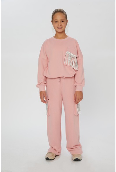 Little Star Kız Çocuk Körük Cepli Eşofman Takımı