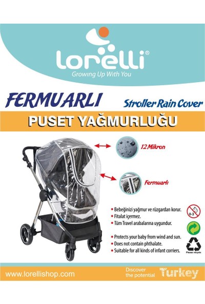 Lorelli Travel Sistem Fermuarlı Bebek Arabası Yağmurluğu Lorelli Travel Sistem Fermuarlı Bebek Arabası Yağmurluğu