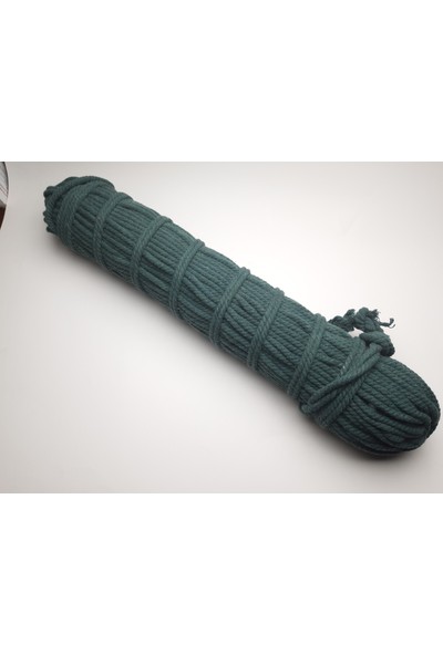Be Beauty Zümrüt Yeşili Renkli Pamuklu Makrome Salıncak Hamak Ipi 6 mm Be Beauty Zümrüt Yeşili Renkli Pamuklu Makrome Salıncak Hamak Ipi 6 mm