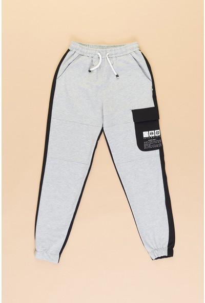 FullaModa Bağcıklı Kargo Cepli Çocuk Eşofman Altı FullaModa Bağcıklı Kargo Cepli Çocuk Eşofman Altı