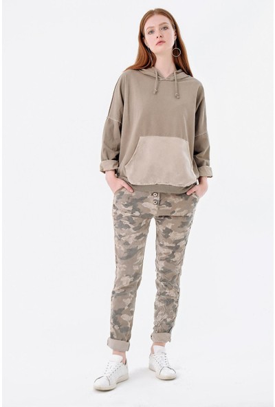 Pua Fashion Vizon Cepli Kapşonlu Sweat-Shirt