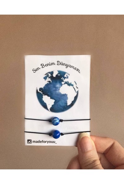Made For Youu Sen Benim Dünyamsın Çift Bilekliği