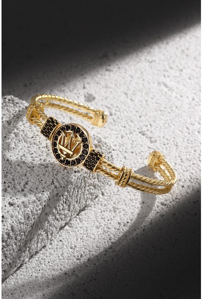 FRNCH Poseidon Figürlü Zirkon Taşlı Gold Renk Erkek Kelepçe Bileklik FRJ11207-1307-G FRNCH Poseidon Figürlü Zirkon Taşlı Gold Renk Erkek Kelepçe Bileklik FRJ11207-1307-G