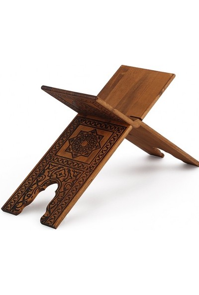 Çağrı Selçuklu Yakma Desenli Ahşap Rahle - (Büyük) Çağrı Selçuklu Yakma Desenli Ahşap Rahle - (Büyük)