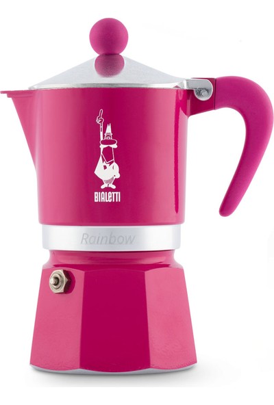 Bialetti Rainbow Moka Pot Pembe 3 Cups Bialetti Rainbow Moka Pot Pembe 3 Cups