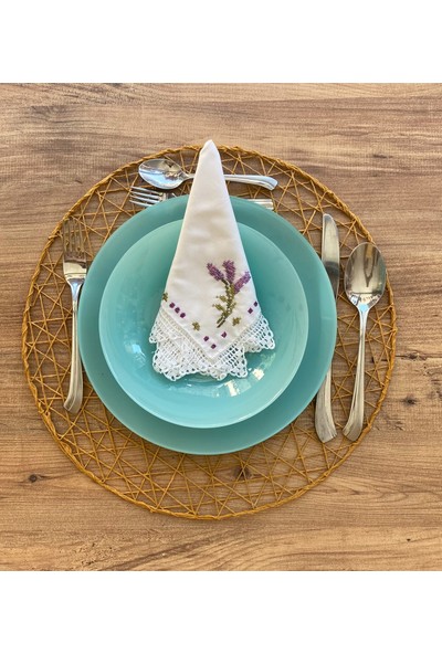 Masal Örgü Evi 6 'lı Hasır El Yapımı Tabak Altı Amerikan Servis Supla Takımı Tarçın Rengi Masal Örgü Evi 6 'lı Hasır El Yapımı Tabak Altı Amerikan Servis Supla Takımı Tarçın Rengi