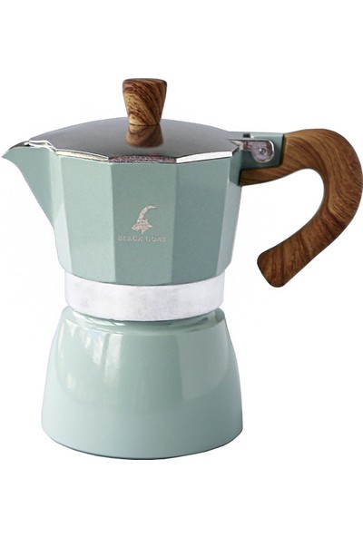 Black Goat 3 Cup Moka Pot - Turkuaz Black Goat 3 Cup Moka Pot - Turkuaz