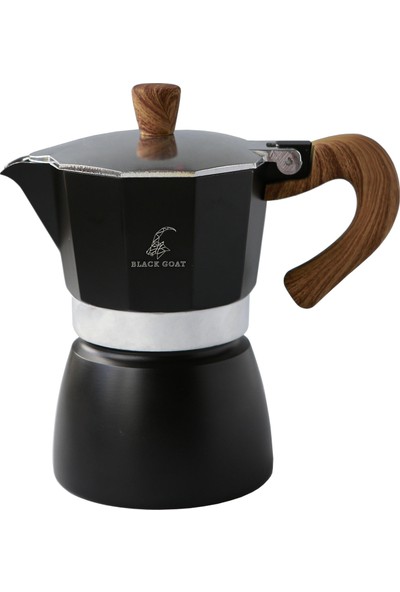 Black Goat 3 Cup Moka Pot - Siyah Black Goat 3 Cup Moka Pot - Siyah