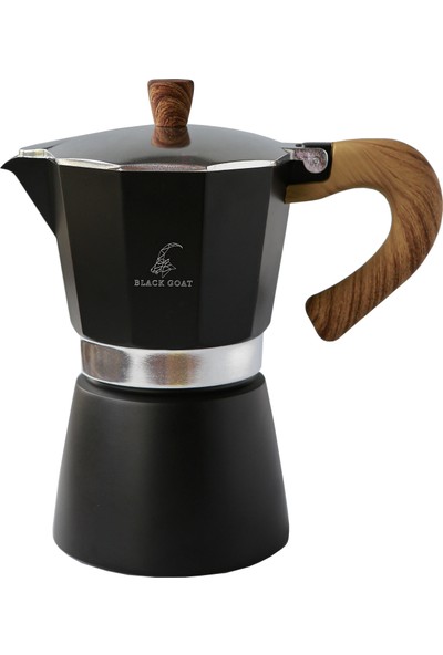 Black Goat 6 Cup Moka Pot - Siyah Black Goat 6 Cup Moka Pot - Siyah