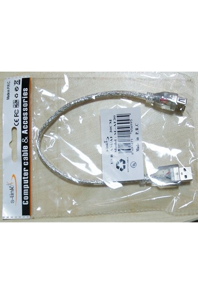 S-Lınk SL-AF30 Şeffaf USB 2.0 E/d USB Uzatma Kablo