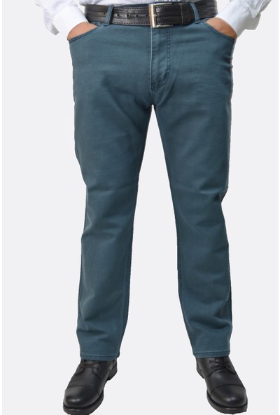 Ds Danlıspor Erkek Klasik Rahat Kesim Boru Paça Fermuarlı Kuş Gözü Kot Pantolon