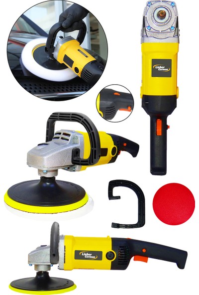 •	lieber German Profesyonel 4100 W 180 mm 6 Kademe Devir Ayarlı Profesyonel Zımpara Pasta Cila ve Polisaj Makinesi •	lieber German Profesyonel 4100 W 180 mm 6 Kademe Devir Ayarlı Profesyonel Zımpara Pasta Cila ve Polisaj Makinesi
