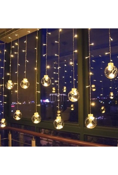 İtc Store Top Dekorlu Animasyonlu Dekoratif Perde LED Işık 3 Metre İtc Store Top Dekorlu Animasyonlu Dekoratif Perde LED Işık 3 Metre