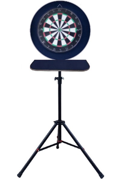 Dartsan Raf Düzenekli Tripod Ayaklı Dart Arkalık Stand Seti. Lacivert Renk. Dartsan.