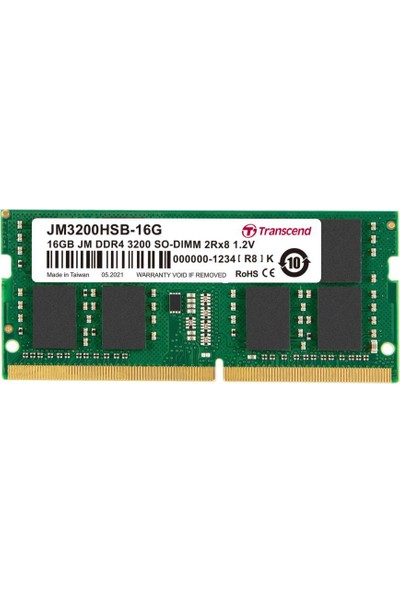 Transcend JM3200HSB-16G 16GB Ddr4 3200MHZ CL22 1.2V Notebook Ram Transcend JM3200HSB-16G 16GB Ddr4 3200MHZ CL22 1.2V Notebook Ram