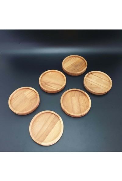 Koza Wood Ahşap Fincan ve Bardak Altlığı 6'lı Kahve Altı Oval Koza Wood Ahşap Fincan ve Bardak Altlığı 6'lı Kahve Altı Oval