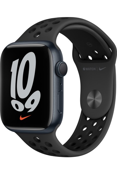 Apple Watch Nike Seri 7 Gps, 45MM Siyah Alüminyum Kasa ve Siyah Nike Spor Kordon - Regular MKNC3TU/A Apple Watch Nike Seri 7 Gps, 45MM Siyah Alüminyum Kasa ve Siyah Nike Spor Kordon - Regular MKNC3TU/A