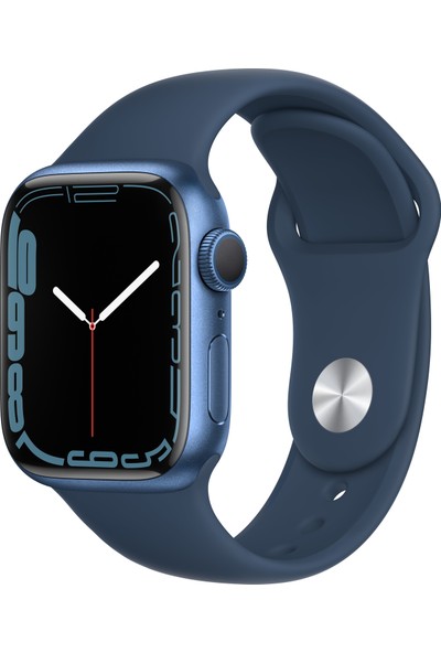 Apple Watch Seri 7 Gps, 41MM Mavi Alüminyum Kasa ve Mavi Spor Kordon - Regular MKN13TU/A