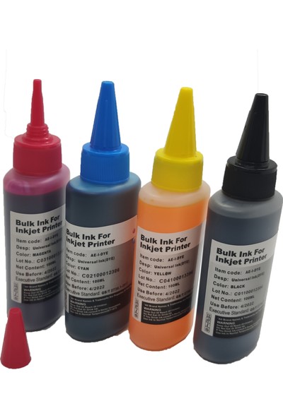 Melsan For Photosmart 375B Kartuş Dolum Mürekkebi Takım 4X100ML 4 Renk Set Mürekkep Muadil