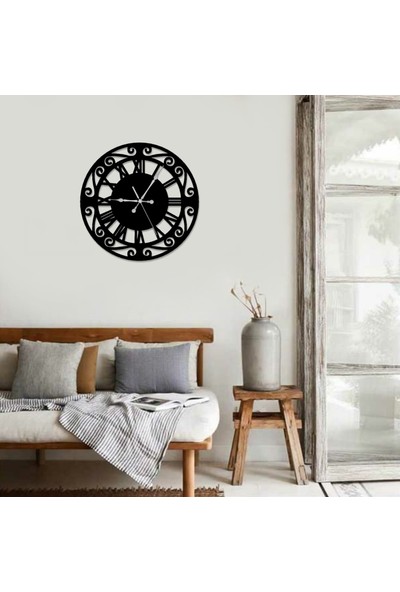 Şirin Lazer Dekoratif Siyah Lazer Kesim Ahşap Mdf Duvar Saati 30 cm Şirin Lazer Dekoratif Siyah Lazer Kesim Ahşap Mdf Duvar Saati 30 cm