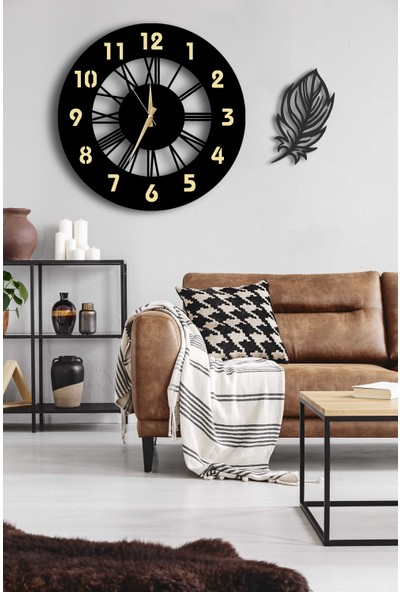 Lupokraft Dekoratif Aynalı Duvar Saati 50 x 50 cm + Yapraklı Tablo Lupokraft Dekoratif Aynalı Duvar Saati 50 x 50 cm + Yapraklı Tablo
