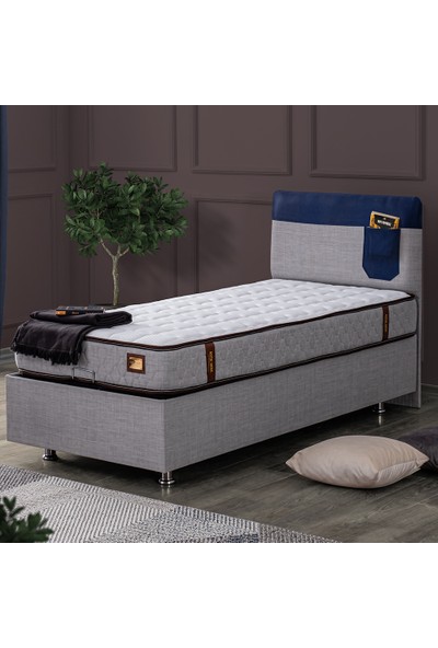 Genç Baza Seti Flora Baza + Başlık + Ortho Soft Yatak Seti Mavi Genç Baza Seti Flora Baza + Başlık + Ortho Soft Yatak Seti Mavi