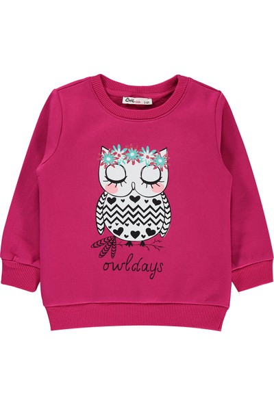 Civil Girls Kız Çocuk Sweatshirt 2-5 Yaş Mürdüm