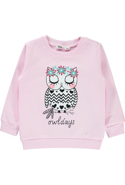 Civil Girls Kız Çocuk Sweatshirt 2-5 Yaş Pembe