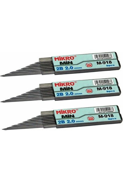 Mikro Kalem Ucu 2.0mm 2b Mikro 2b Kalem Ucu 2mm Siyah 3 Adet